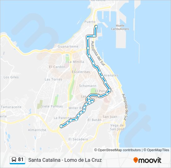 81 Route: Schedules, Stops & Maps - Santa Catalina (Updated)