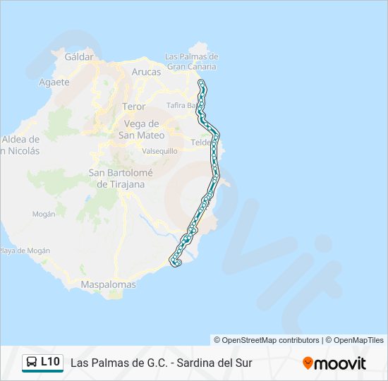 l10 Route: Schedules, Stops & Maps - D - Las Palmas de G.C. (Updated)