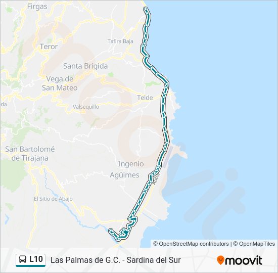 l10 Route: Schedules, Stops & Maps - B - Las Palmas de G.C. (Updated)