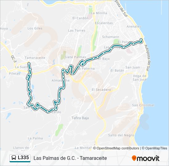 Línea L335: horarios, paradas y mapas - B - Las Palmas de G.C ...