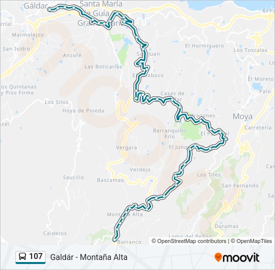 Línea 107: horarios, paradas y mapas - C - Cruce del Brezal (Actualizado)