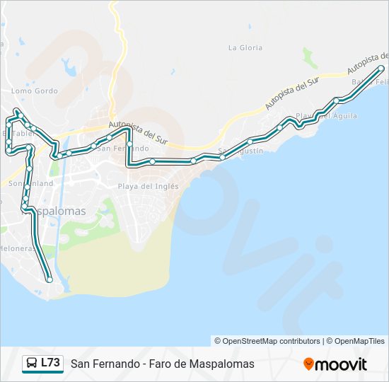 Línea L73: horarios, paradas y mapas - G - Faro de Maspalomas (Actualizado)