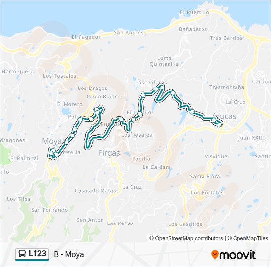 L123 Route: Schedules, Stops & Maps - B - Moya (Updated)