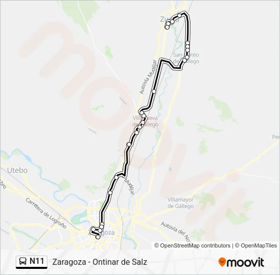 N11 Route: Schedules, Stops & Maps - Ontinar de Salz (Updated)