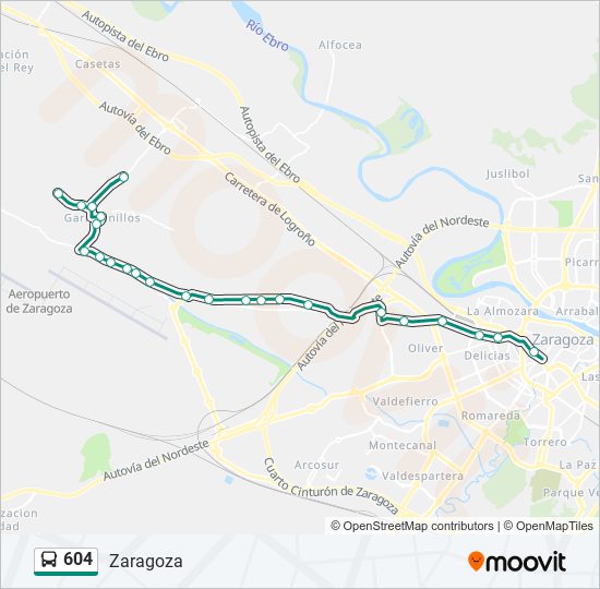 604 Route: Schedules, Stops & Maps - Zaragoza (Updated)