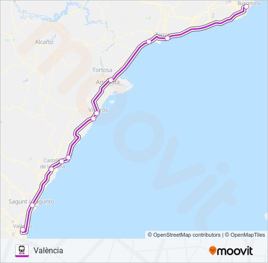 intercity Route: Schedules, Stops & Maps - València (Updated)