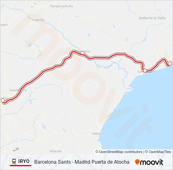 iryo Route: Schedules, Stops & Maps - Barcelona Sants (Updated)