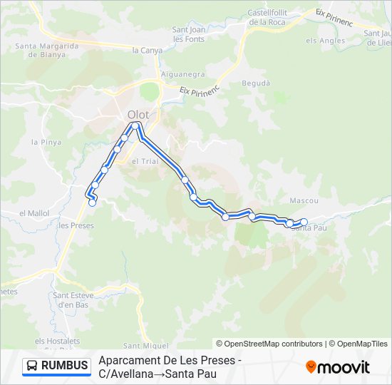 RUMBUS Route: Schedules, Stops & Maps - Aparcament De Les Preses - C ...
