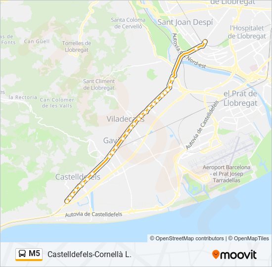Línea m5: horarios, paradas y mapas - Cornellà De Llobregat ...