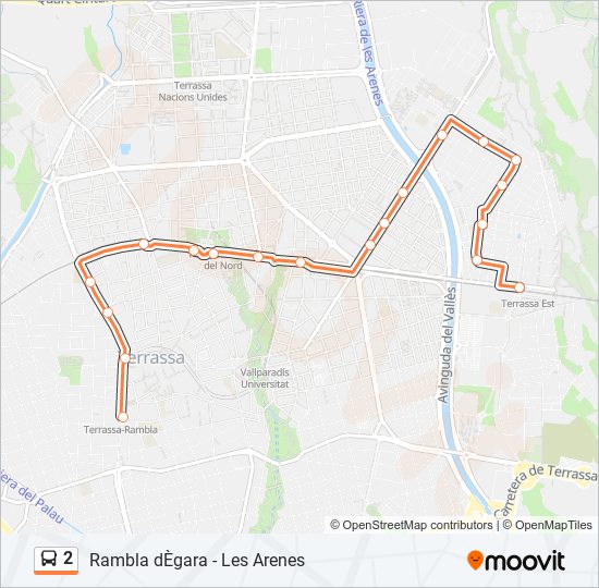 2 Route: Schedules, Stops & Maps - Estació Est (Updated)