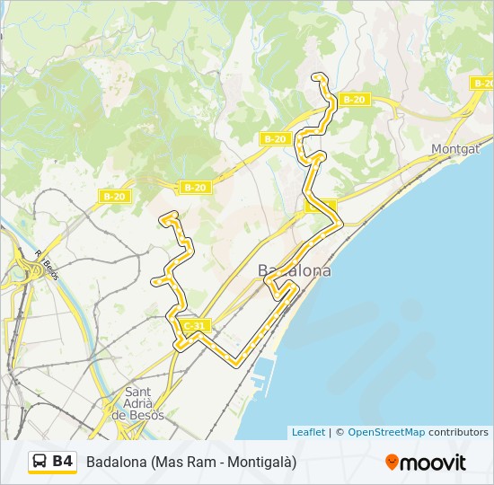 Línea B4: horarios, paradas y mapas - Comunitat Europea - Montigalà‎→Av ...