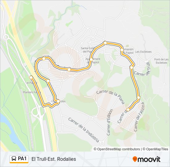 Línea pa1: horarios, paradas y mapas - El Trull (Actualizado)
