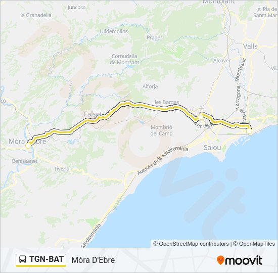 TGNBAT Route: Schedules, Stops & Maps - Móra D'Ebre (Updated)