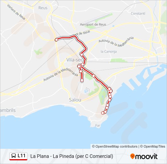 l11 Route: Schedules, Stops & Maps - La Plana - La Pineda per CC (Updated)
