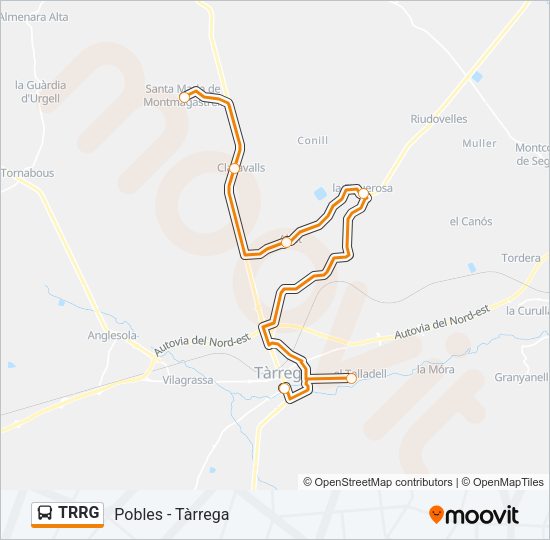 trrg Route: Schedules, Stops & Maps - Pobles - Tàrrega (Updated)