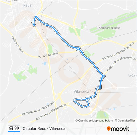 Línea 99: horarios, paradas y mapas - Circular Reus - Vila-seca ...