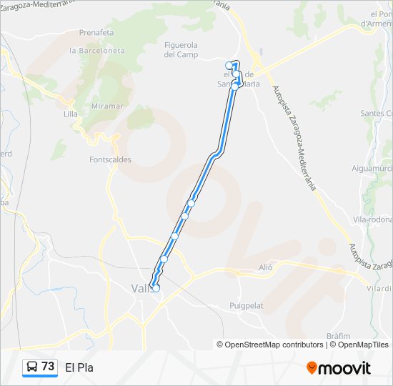 73 Route: Schedules, Stops & Maps - El Pla (Updated)