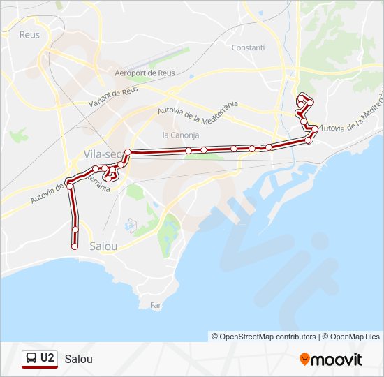 U2 Route: Schedules, Stops & Maps - Salou (Updated)