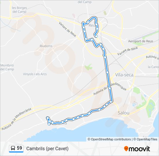 59 Route: Schedules, Stops & Maps - Cambrils (per Cavet) (Updated)