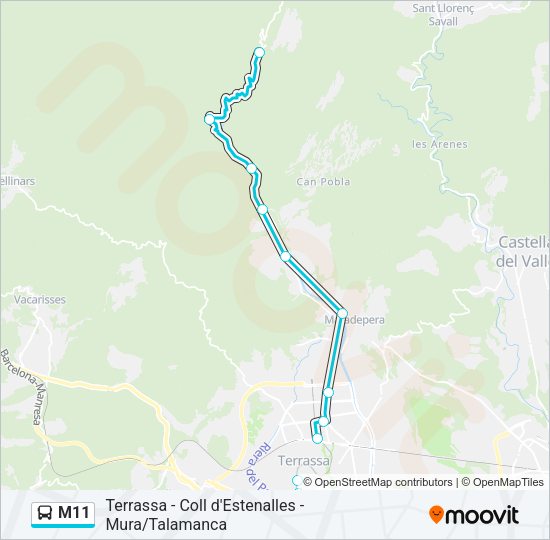M11 Route: Schedules, Stops & Maps - Coll D'Estenalles - La Mata (Updated)