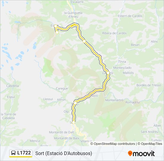 Línea l1722: horarios, paradas y mapas - Sort (Estació D'Autobusos ...