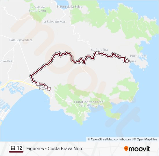 12 Route: Schedules, Stops & Maps - Roses, Estació (Updated)