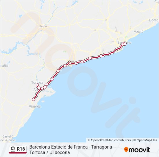 R16 Route: Schedules, Stops & Maps - Barcelona-Estació De França (Updated)