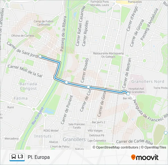 L3 Route: Schedules, Stops & Maps - Pl. Europa (Updated)