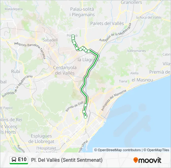 E10 Route: Schedules, Stops & Maps - Pl. Del Vallès (Sentit Sentmenat ...