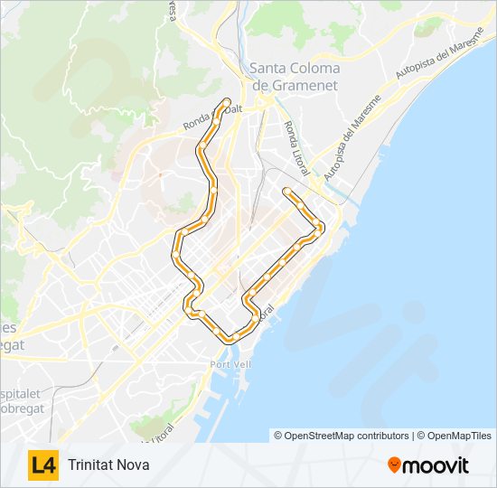 l4 Route: Schedules, Stops & Maps - Trinitat Nova (Updated)