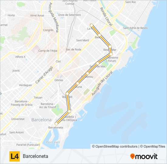 l4 Route: Schedules, Stops & Maps - Trinitat Nova (Updated)