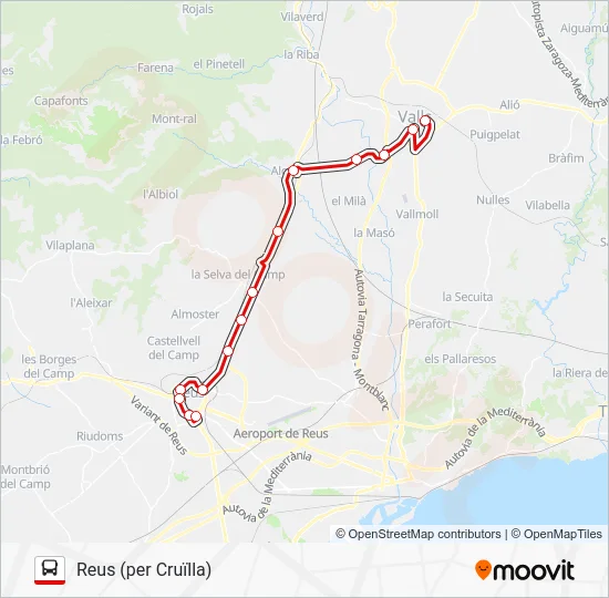 Línea VALLS REUS: horarios, paradas y mapas - Reus (per Cruïlla ...