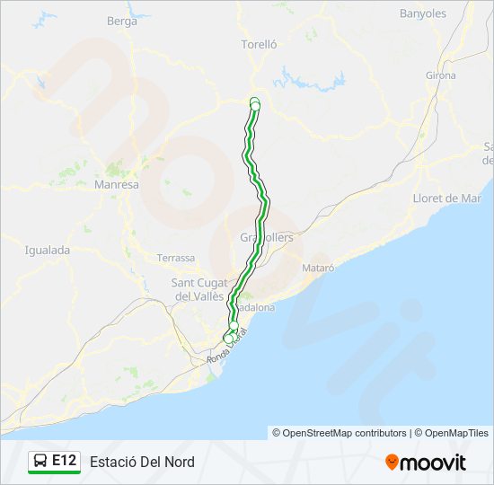 Línea e12: horarios, paradas y mapas - Estació Del Nord (Actualizado)