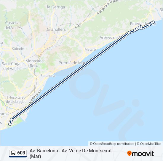 Línea 603: horarios, paradas y mapas - Av. Barcelona - Av. Verge De ...