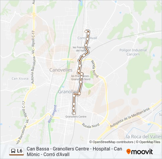 L6 Route: Schedules, Stops & Maps - Estació Rodalies Granollers Centre ...