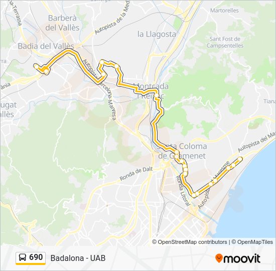 690 Route: Schedules, Stops & Maps - Museu - El Viver‎→Rodalies ...