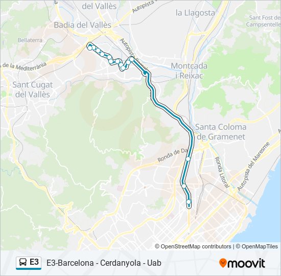 e3 Route: Schedules, Stops & Maps - Serraparera - Bcn (Updated)