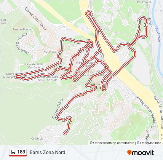 183 Route: Schedules, Stops & Maps - Vallbona-Ciutat Meridiana (Updated)