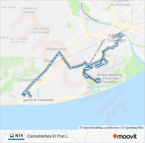 N19 Route: Schedules, Stops & Maps - Castelldefels (Updated)