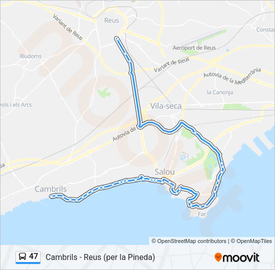 47 Route: Schedules, Stops & Maps - Cambrils (Updated)