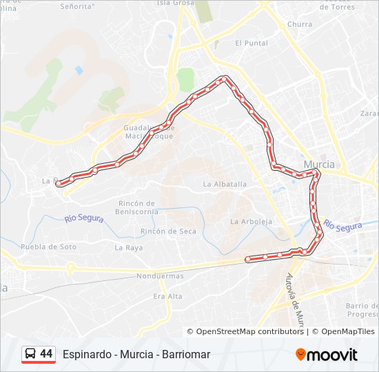 Línea 44: horarios, paradas y mapas - A - Barriomar (Actualizado)