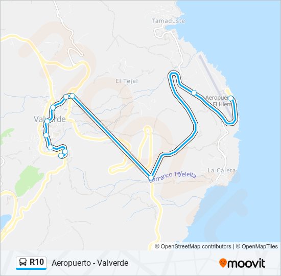 r10 Route: Schedules, Stops & Maps - Aeropuerto - Valverde (Updated)