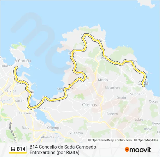 B14 Route: Schedules, Stops & Maps - Entrexardins (Updated)