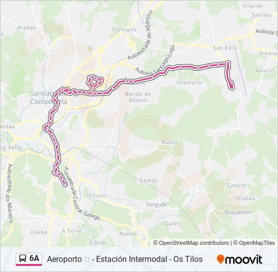 Línea 6a: horarios, paradas y mapas - Aeroporto ️ (Por Amio) (Actualizado)