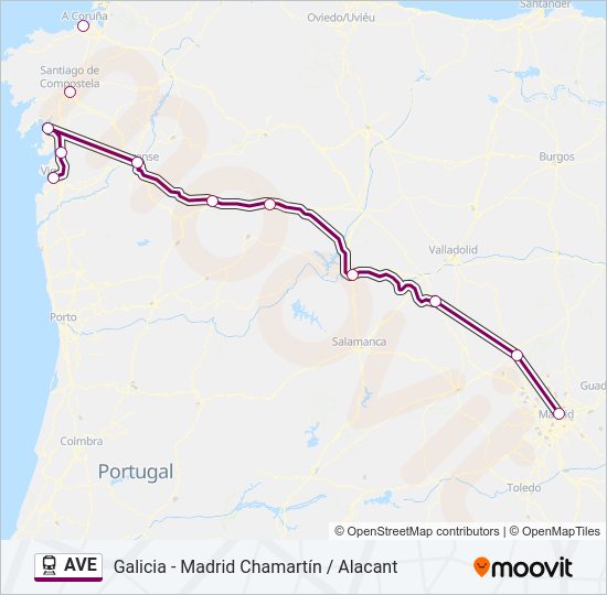 Línea ave: horarios, paradas y mapas - Estación de Tren Madrid ...