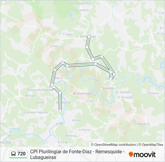 720 Route: Schedules, Stops & Maps - Lubagueiras (Updated)