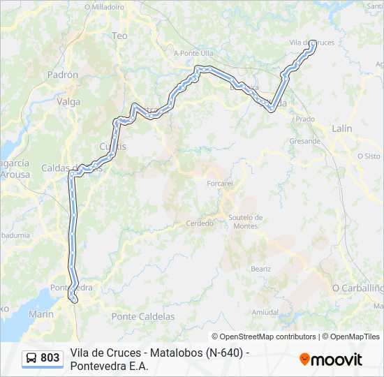 803 Route: Schedules, Stops & Maps - Vila de Cruces (Updated)