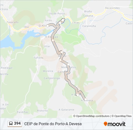 394 Route: Schedules, Stops & Maps - Ceip de Ponte do Porto (Updated)
