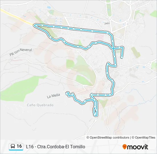 Línea 16: horarios, paradas y mapas - Avda. Madrid. 22‎→El Tomillo ...