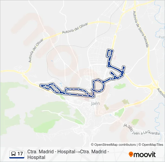 17 Route: Schedules, Stops & Maps - Ctra. Madrid - Hospital‎→Ctra ...